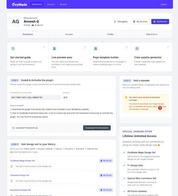 Dashboard - Learn OxyMade