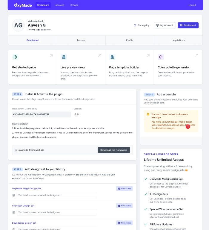 Dashboard - Learn OxyMade