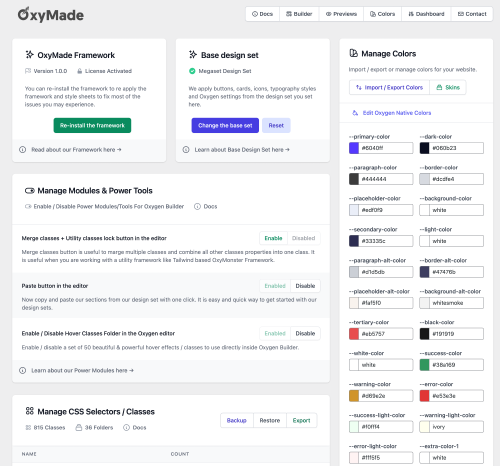 Add Framework - Learn OxyMade