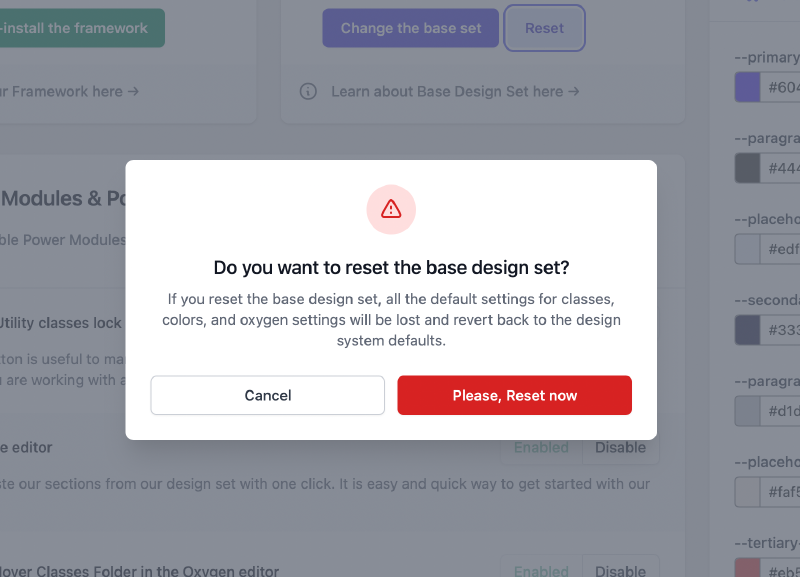 Setting base design set - Learn OxyMade