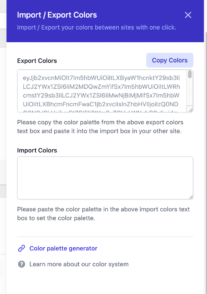 Using color palette generator - Learn OxyMade