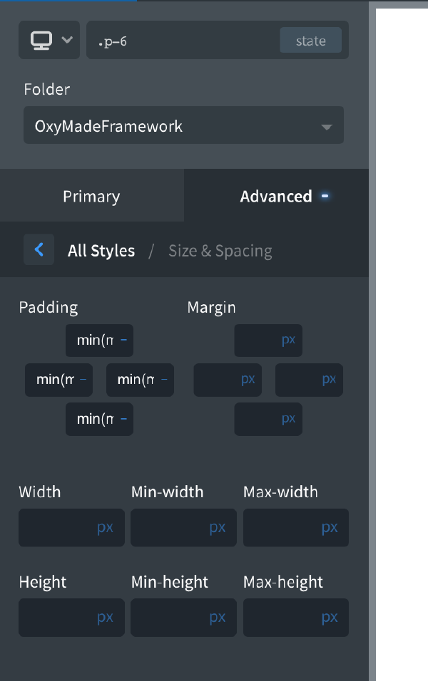 Responsive spacing & sizing - Learn OxyMade