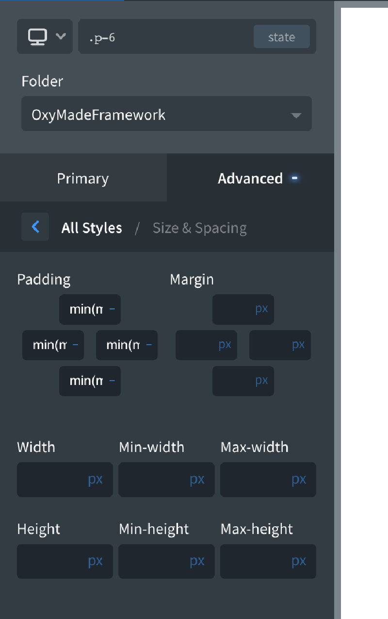 Responsive spacing & sizing - Learn OxyMade