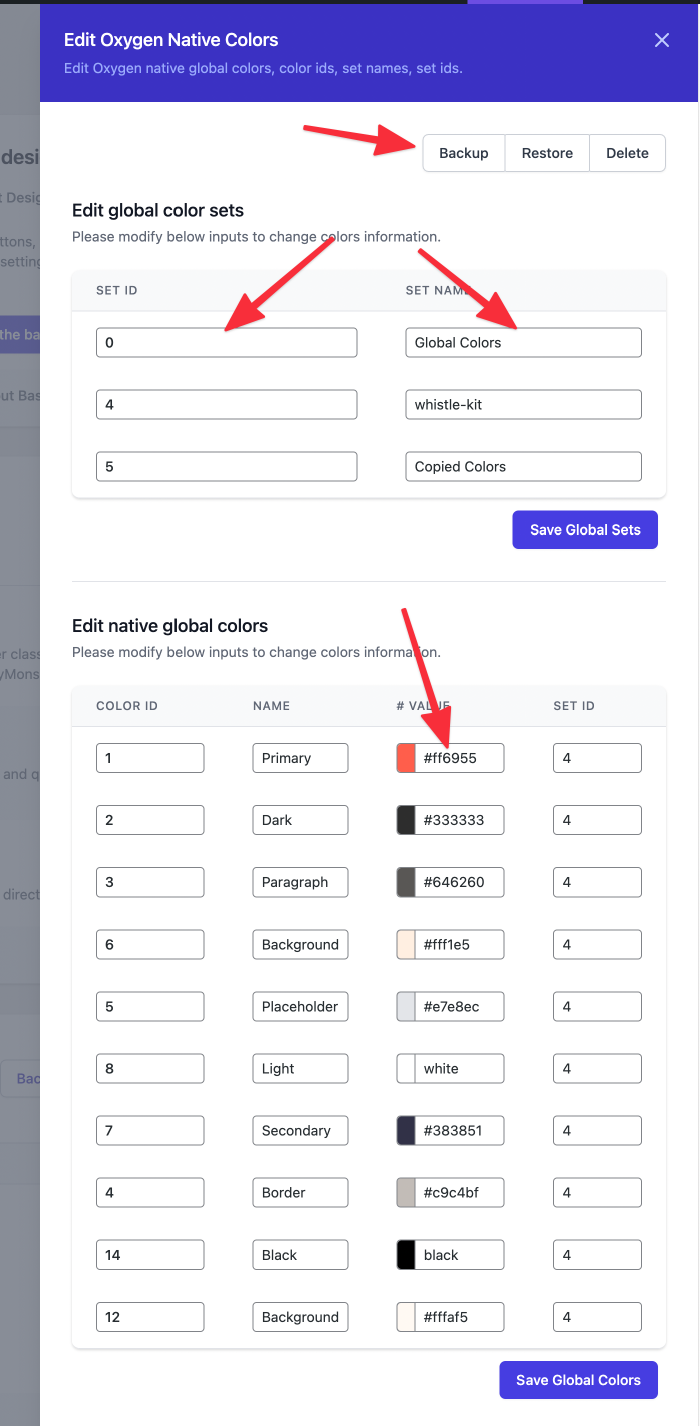 Oxygen Native Colors Editor - Learn OxyMade