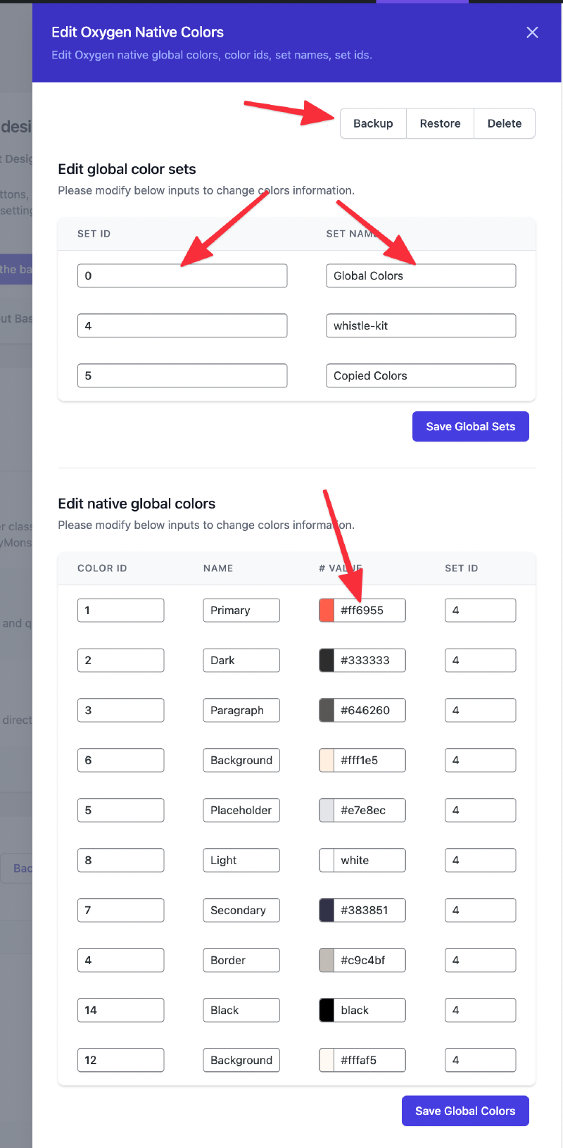 Oxygen Native Colors Editor - Learn OxyMade